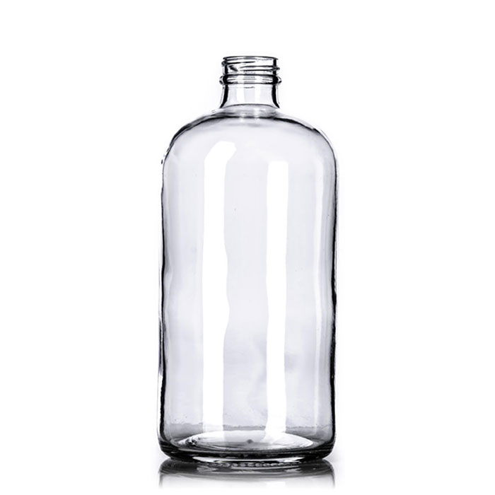 Boston Round Growler Clear - Zenan Glass